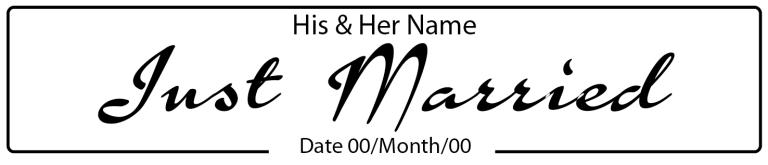 Just Married - Wedding Number Plate - Big Day Signs