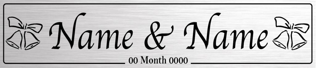 Couple Silver - Wedding Number Plate
