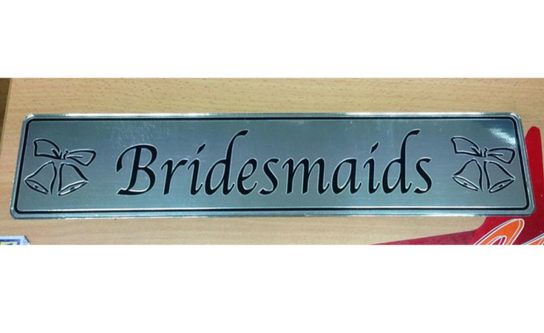 Couple Silver - Wedding Number Plate