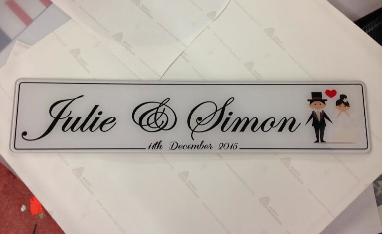 Love Couple - Wedding Number Plate
