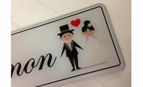 Love Couple - Wedding Number Plate