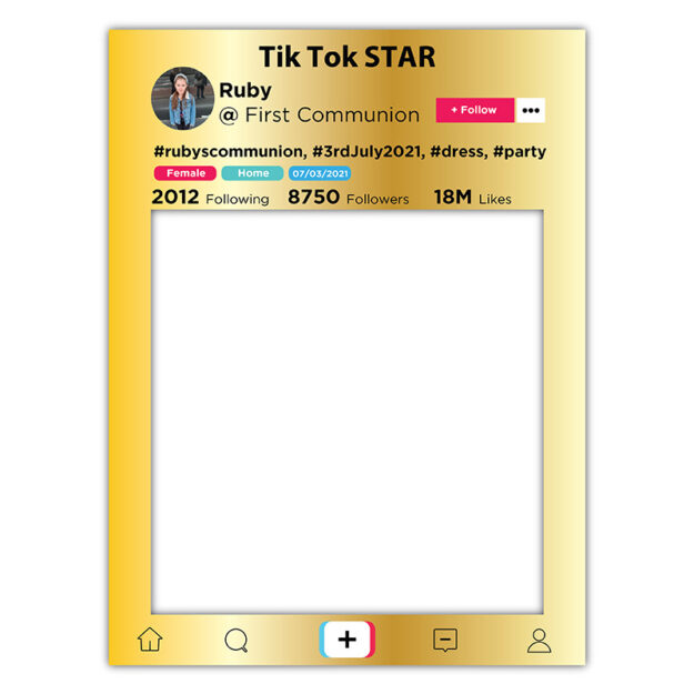 Personalised TikTok Frame | View our wide range of Social Media Frames