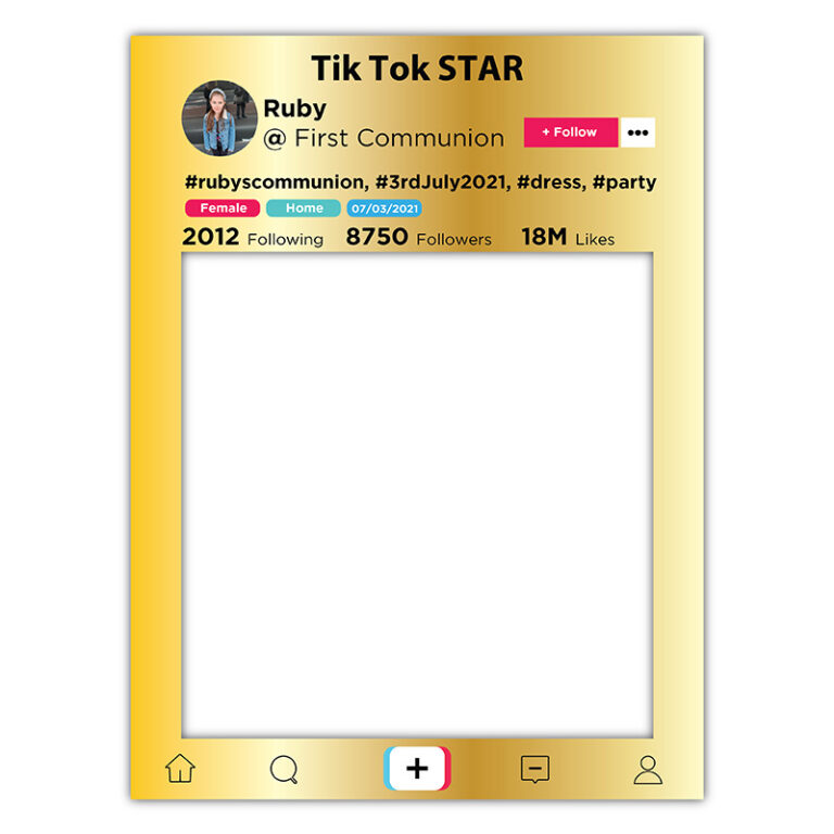 Personalised TikTok Frame | View our wide range of Social Media Frames