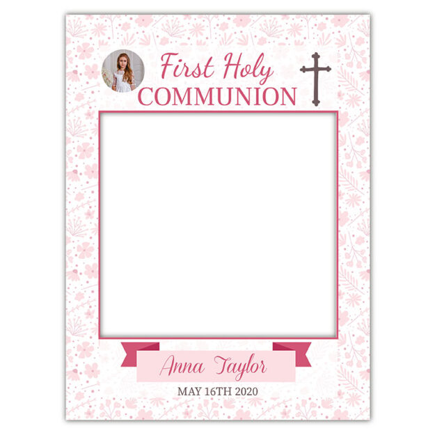 First Holy Communion Frame - Floral | Photo Frames For All Occasions